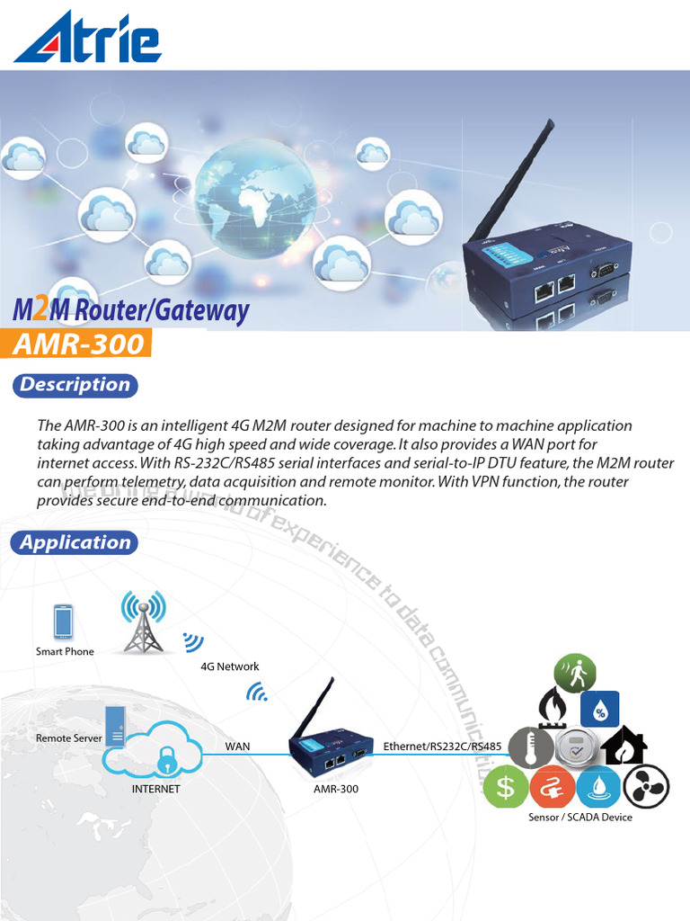 AMR-300 4G M2M Router Overview | PDF