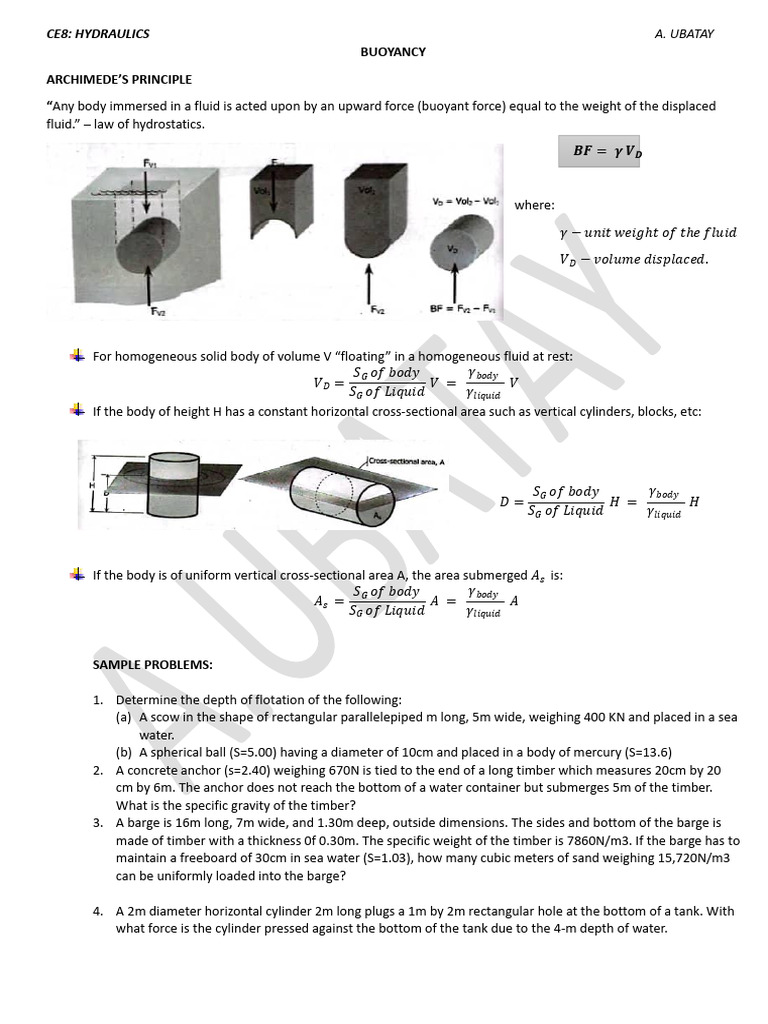 Buoyancy Stability | PDF