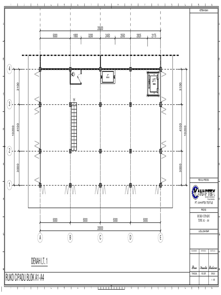 Denah LT 1 Ruko Cipadu Tipe A | PDF
