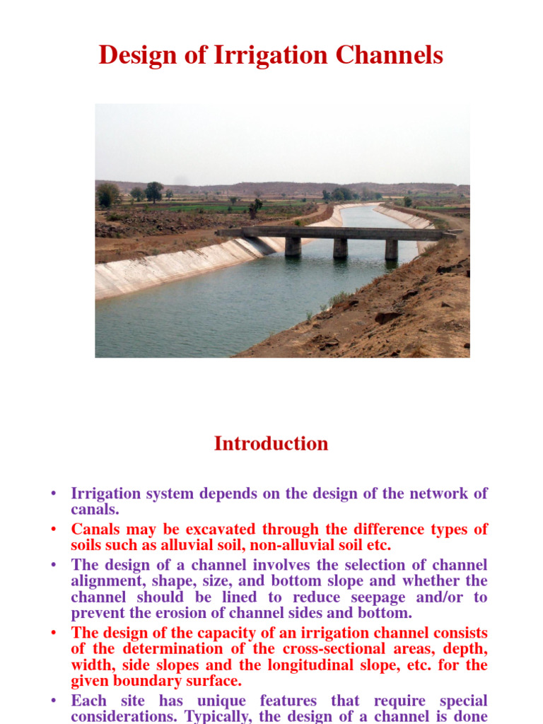 Design (IrrigationChannel) | PDF | Science & Mathematics