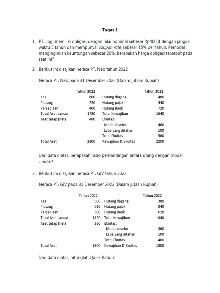 Tugas 1 - Tuton 2023.2 | PDF