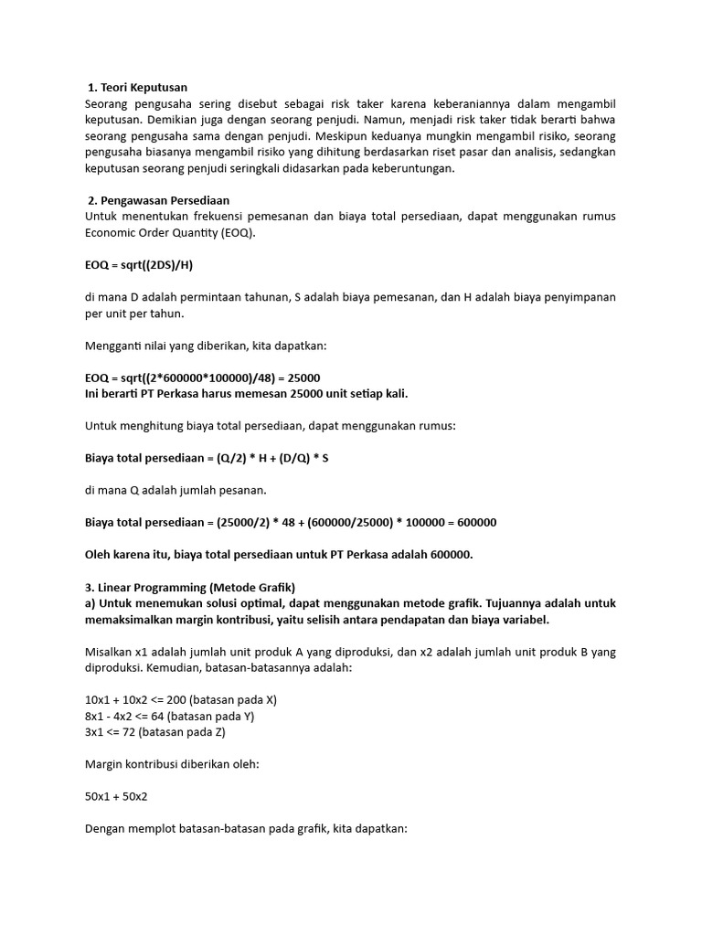 Tugas 1 RIset Operasi | PDF