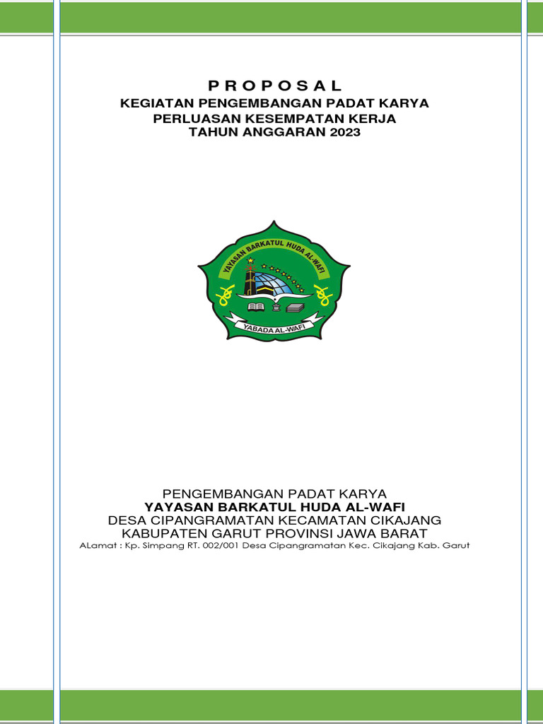 Proposal Padat Karya - Compressed | PDF
