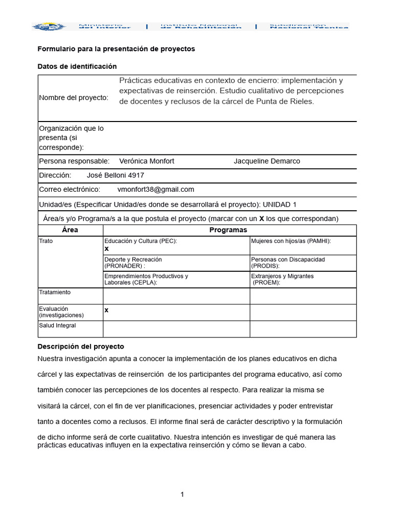 Formato Proyectos 1 | PDF