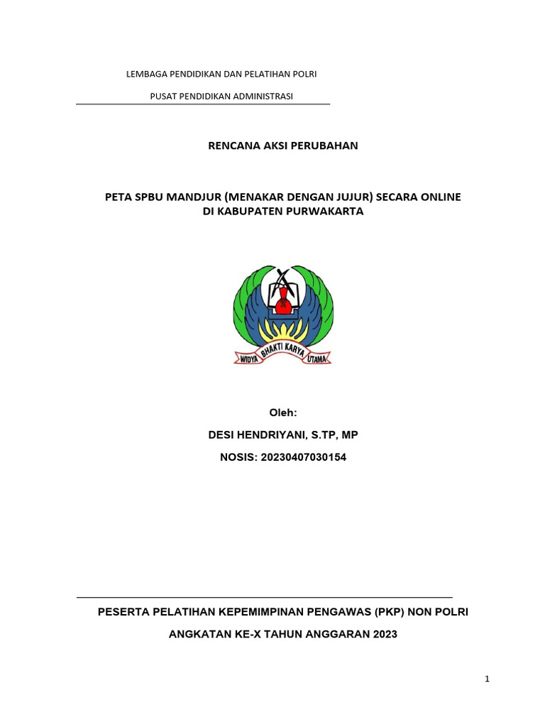 RAP-PETA SPBU MANJUR - Desi Hendriyani - X - 2023-1 | PDF