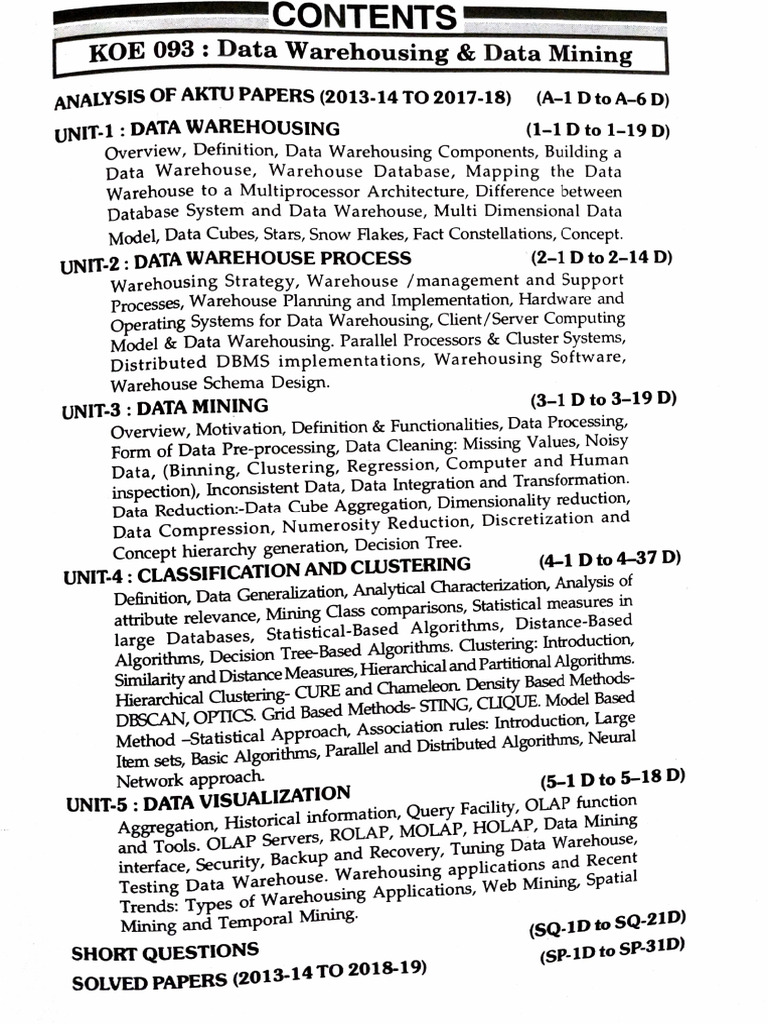 Warehousing and Data Mining | PDF