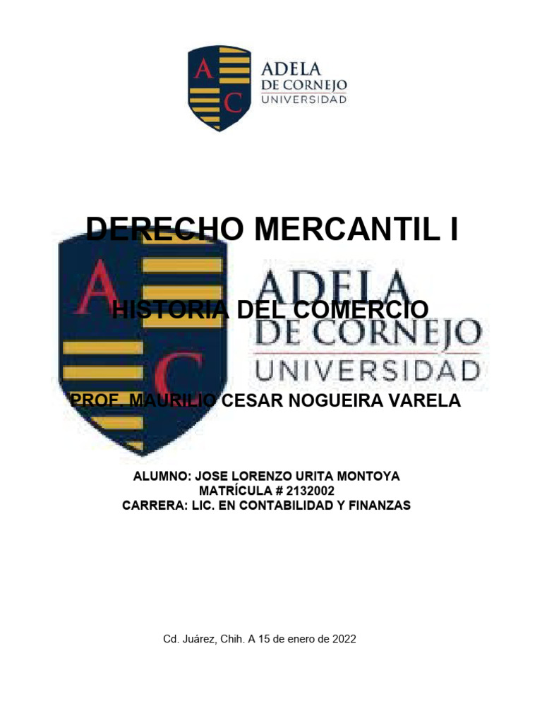 Historia Del Comercio | PDF