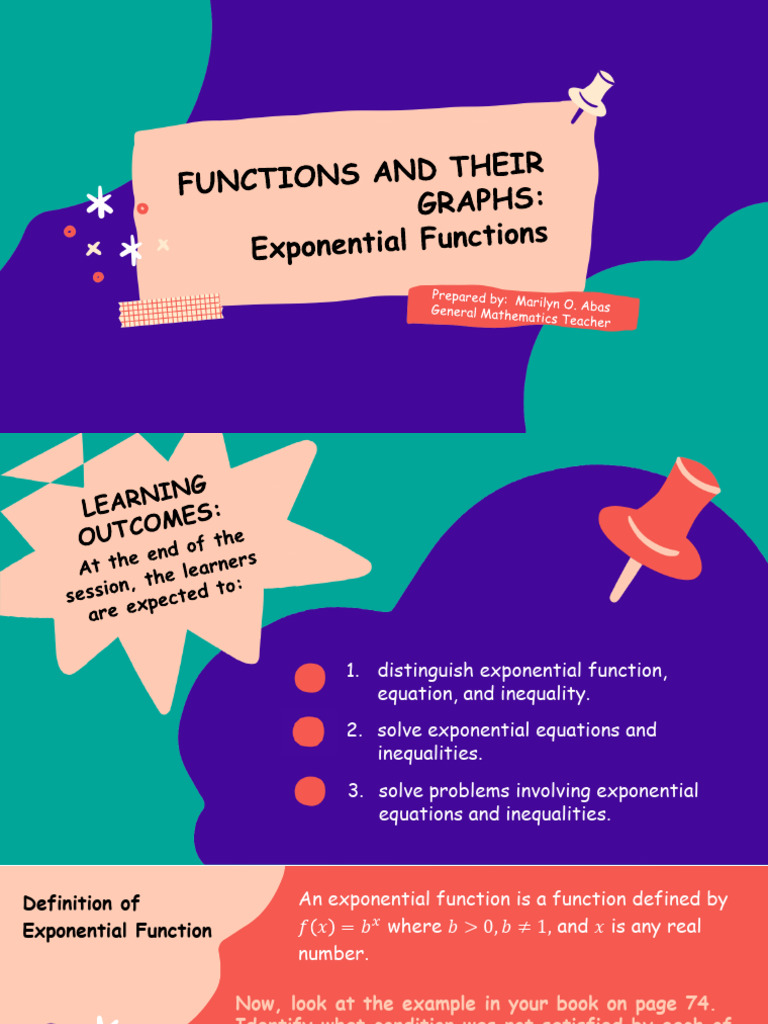 EXPONENTIAL FUNCTIONS Part 1 | PDF