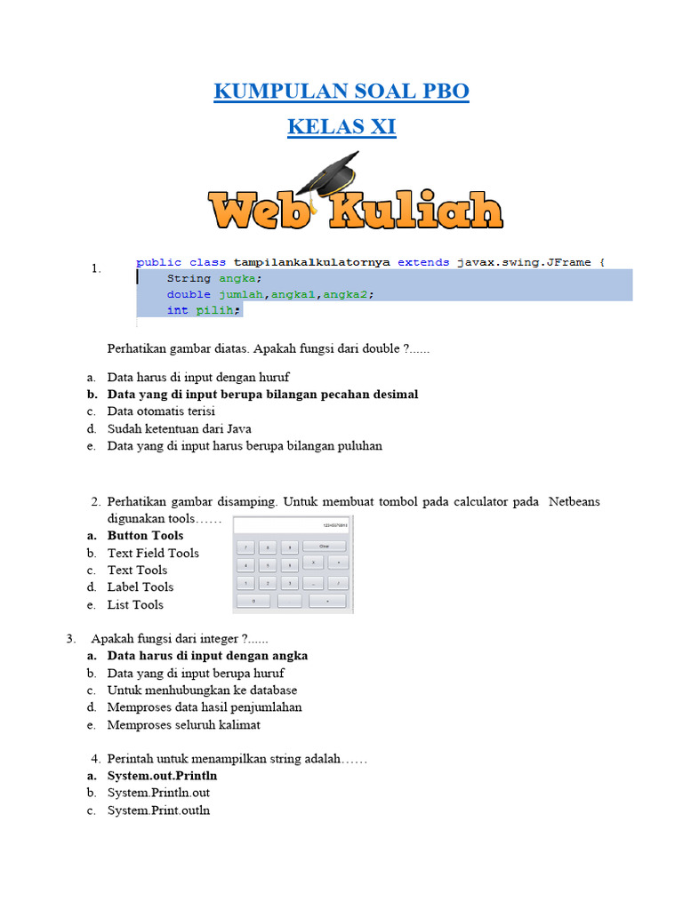 Soal PBO Kelas XI | PDF