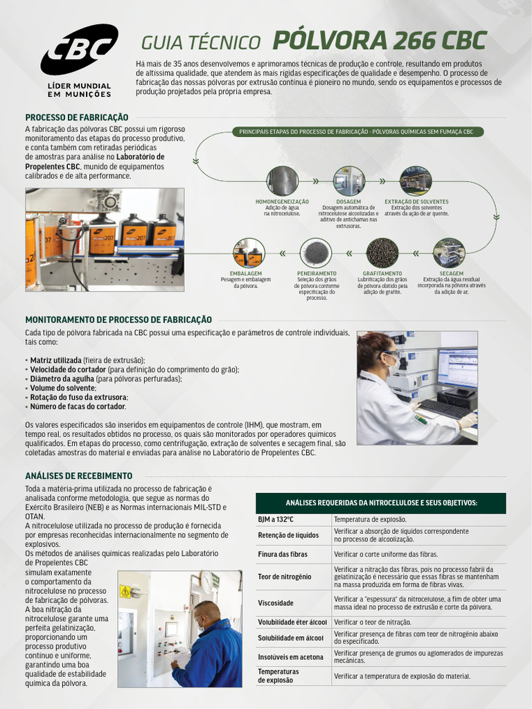 Folheto - Pólvoras CBC 266 | PDF | Pólvora | Calibre
