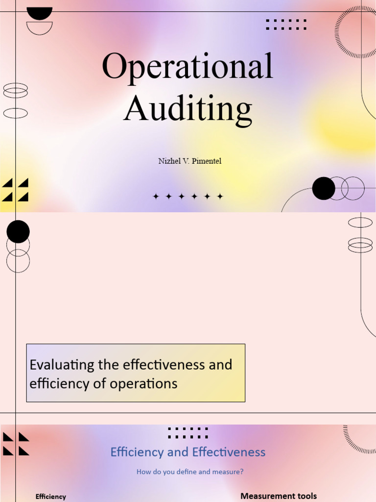 OA - Week3 - Operational Audit Deep Dive | PDF