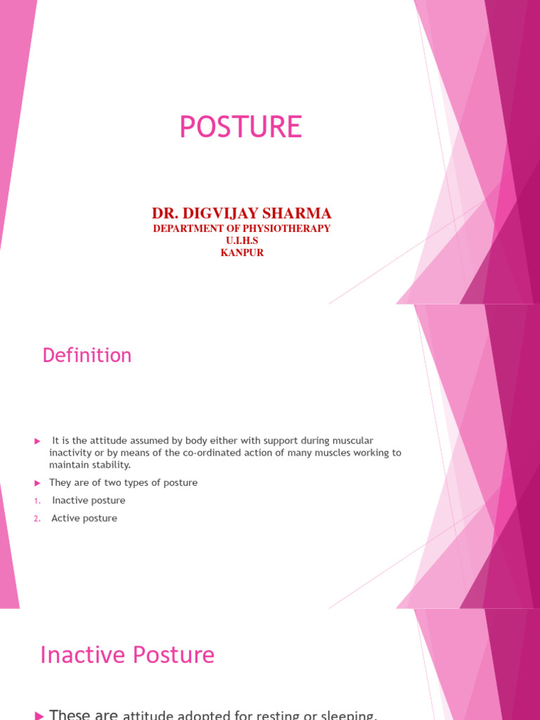 Posture in Physiotherapy | PDF | Anatomical Terms Of Motion | Knee