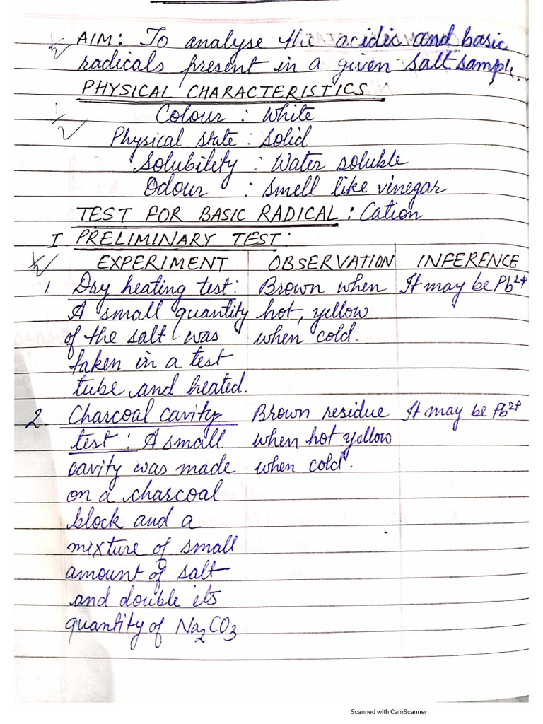 Exp-6 (Test of Lead Acetate) | PDF