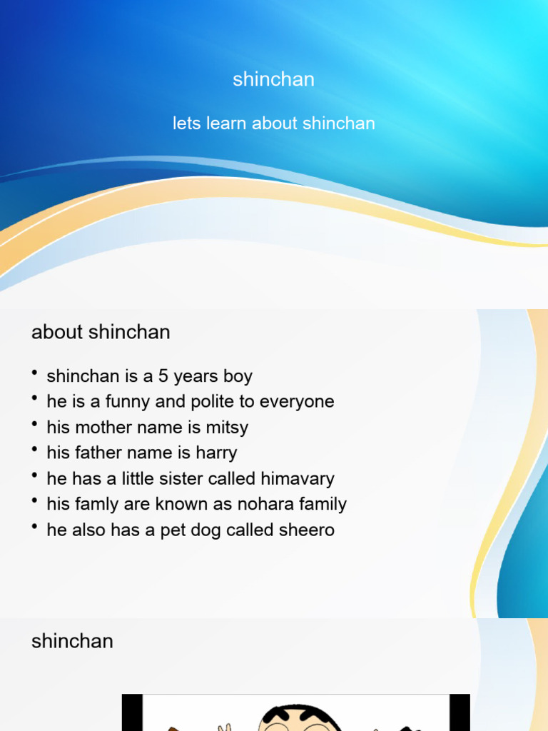Shinchan: Key Characters and Friends | PDF