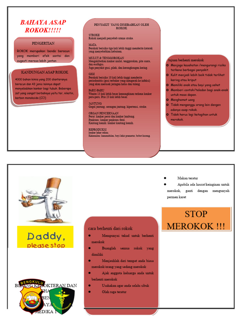 Leaflet Bahaya Asap Rokok | PDF