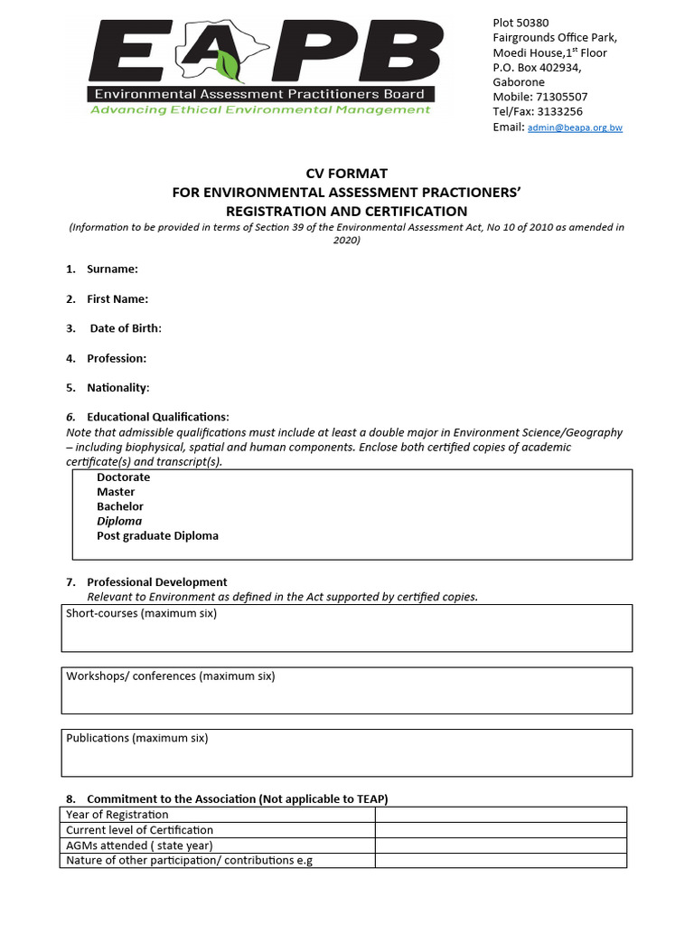 CV Template | PDF | Vocational Education | Qualifications