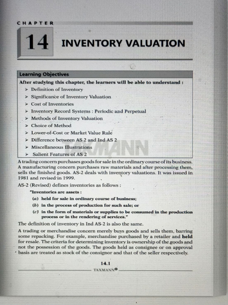 Ch-14, Inventory | PDF