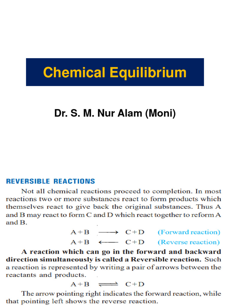 Chemical Equilibrium | PDF Chemical Equilibrium | PDF