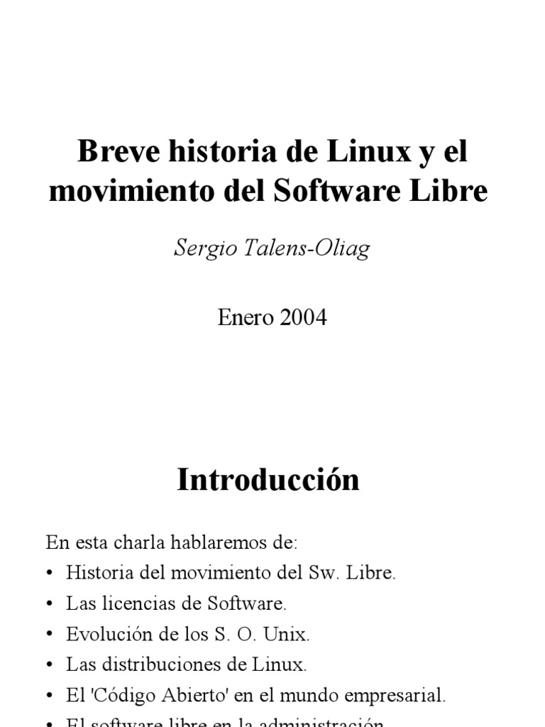 Historia de Linux | PDF | Distribución de software de Berkeley | Distribución de Linux