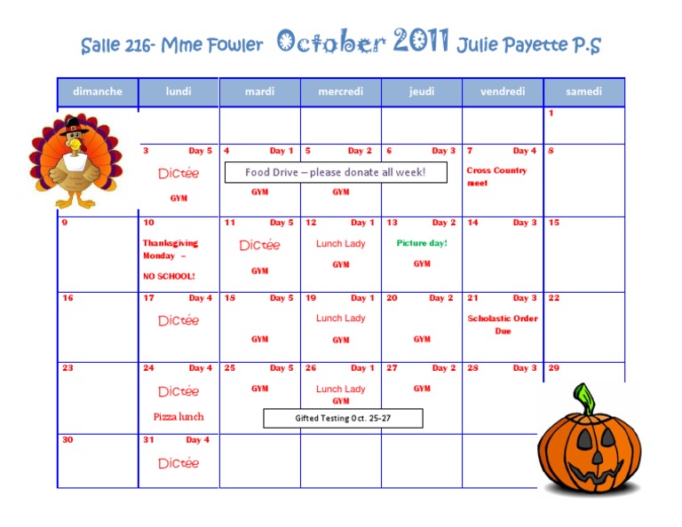 Oct Calendar | PDF