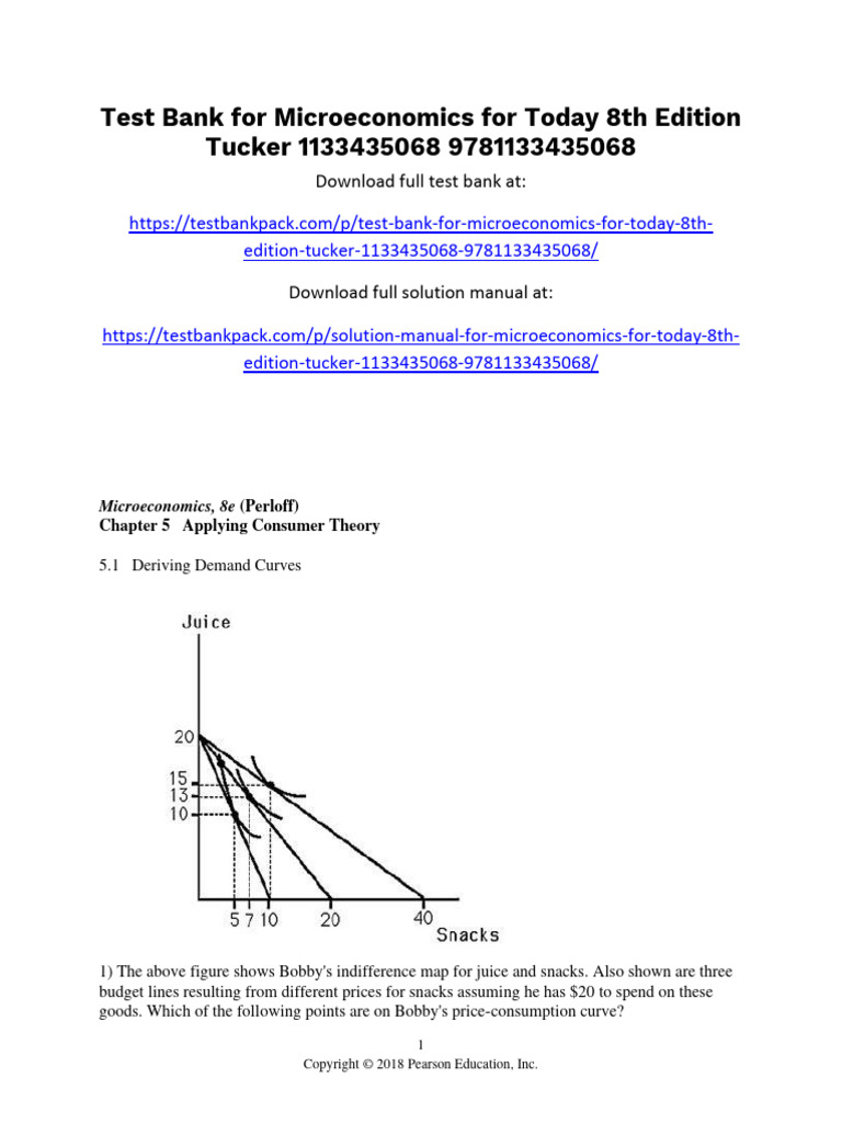Microeconomics 8th Edition Perloff Test Bank 1 | PDF