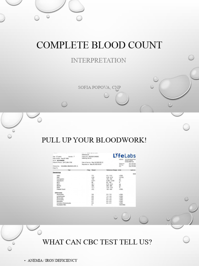 CBC Test Interpretation | PDF | Cooking, Food & Wine