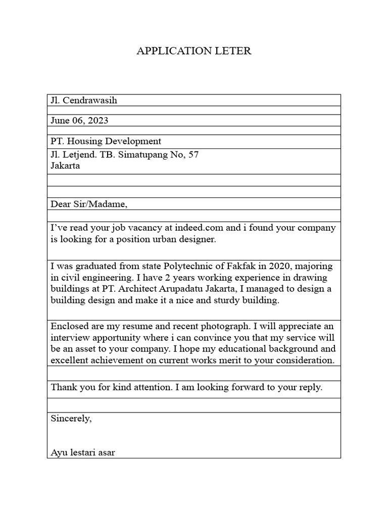 Application Leter | PDF