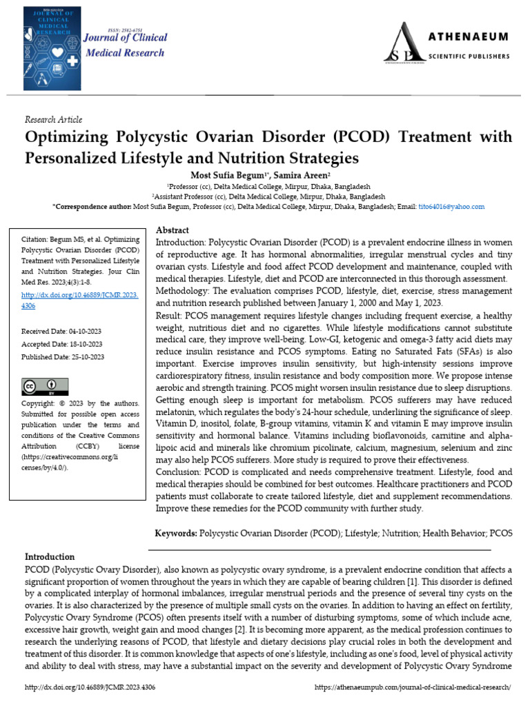 Optimizing Polycystic Ovarian Disorder PCOD Treatment With Personalized ...