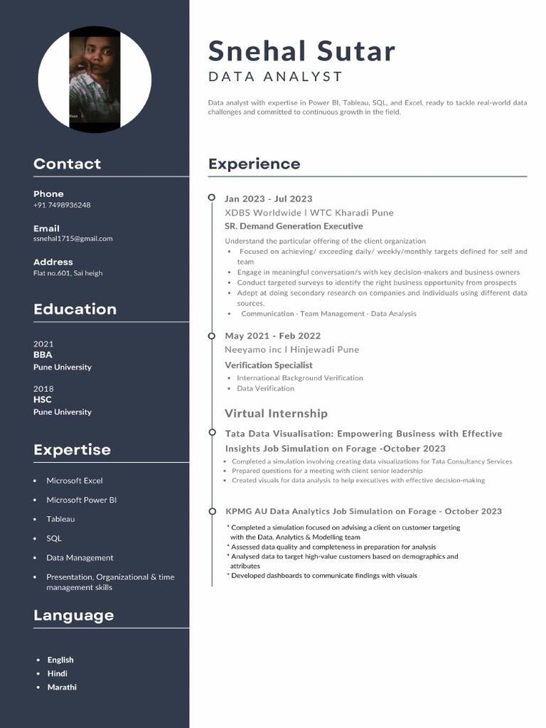 Minimalist CV Resume | PDF