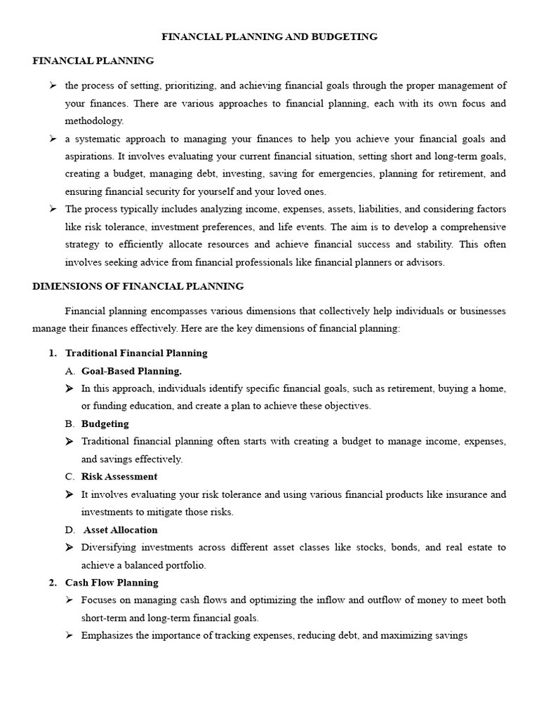 7 Financial Planning and Budgeting | PDF