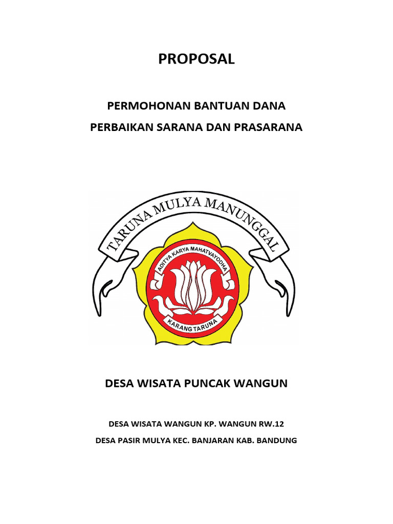 Proposal Perbaikan Sarana Dan Prasarana | PDF