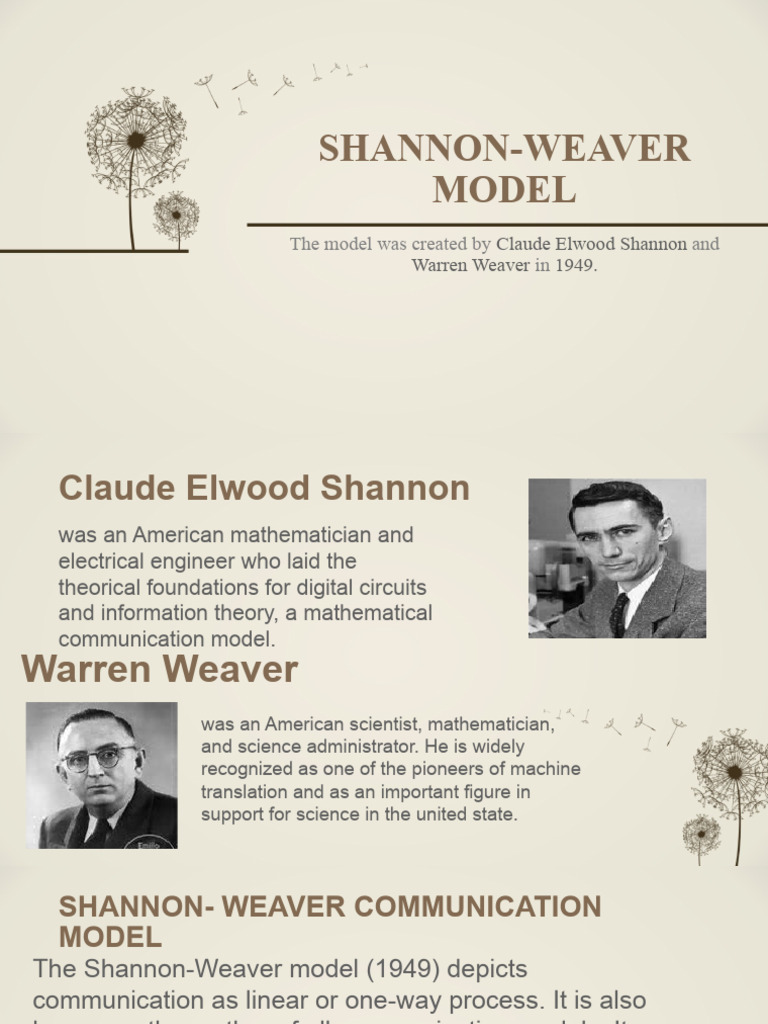 Shannon-Weaver Communication Model Overview | PDF | Travel