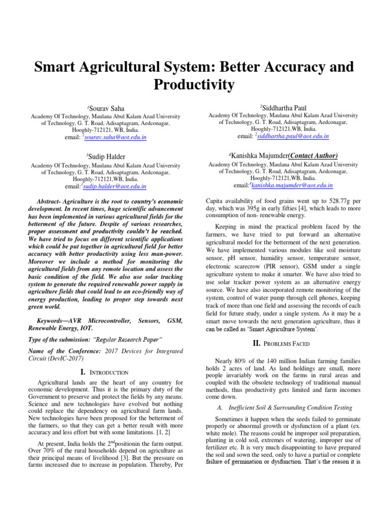 Smart Agriculture | PDF