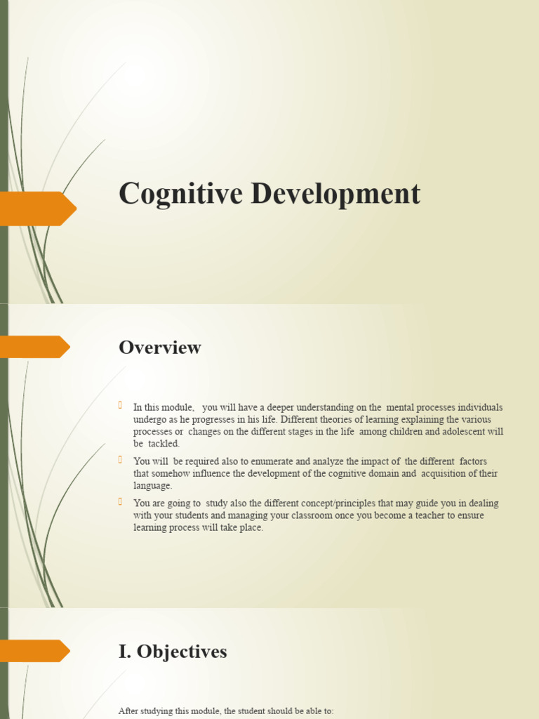Module 3 Cognitive Development | PDF | Cognitive Development | Intelligence