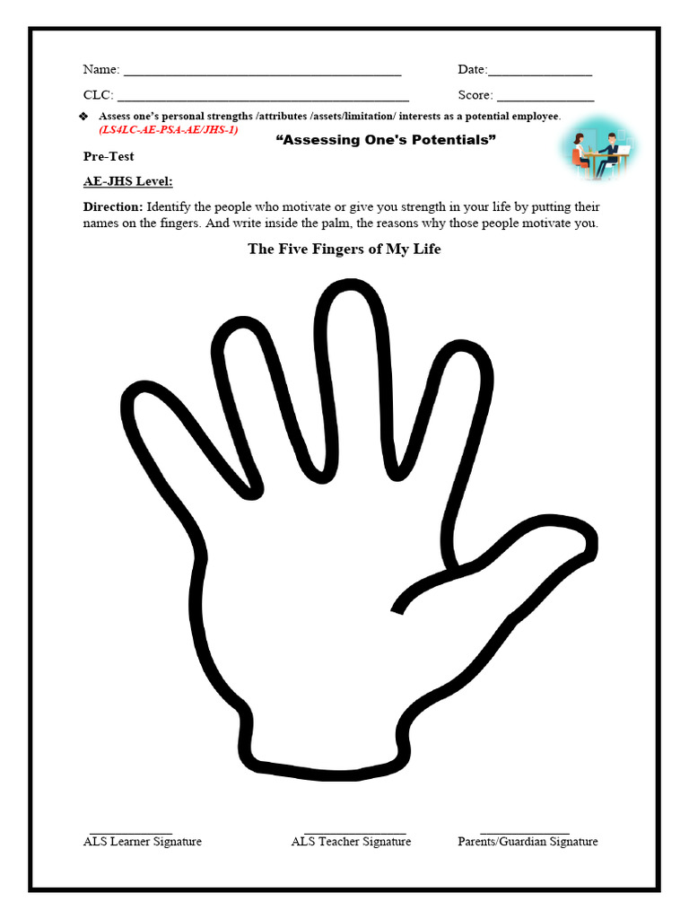 Week1-Worksheets LS4-Assessing Oneself-New | PDF | Career & Growth