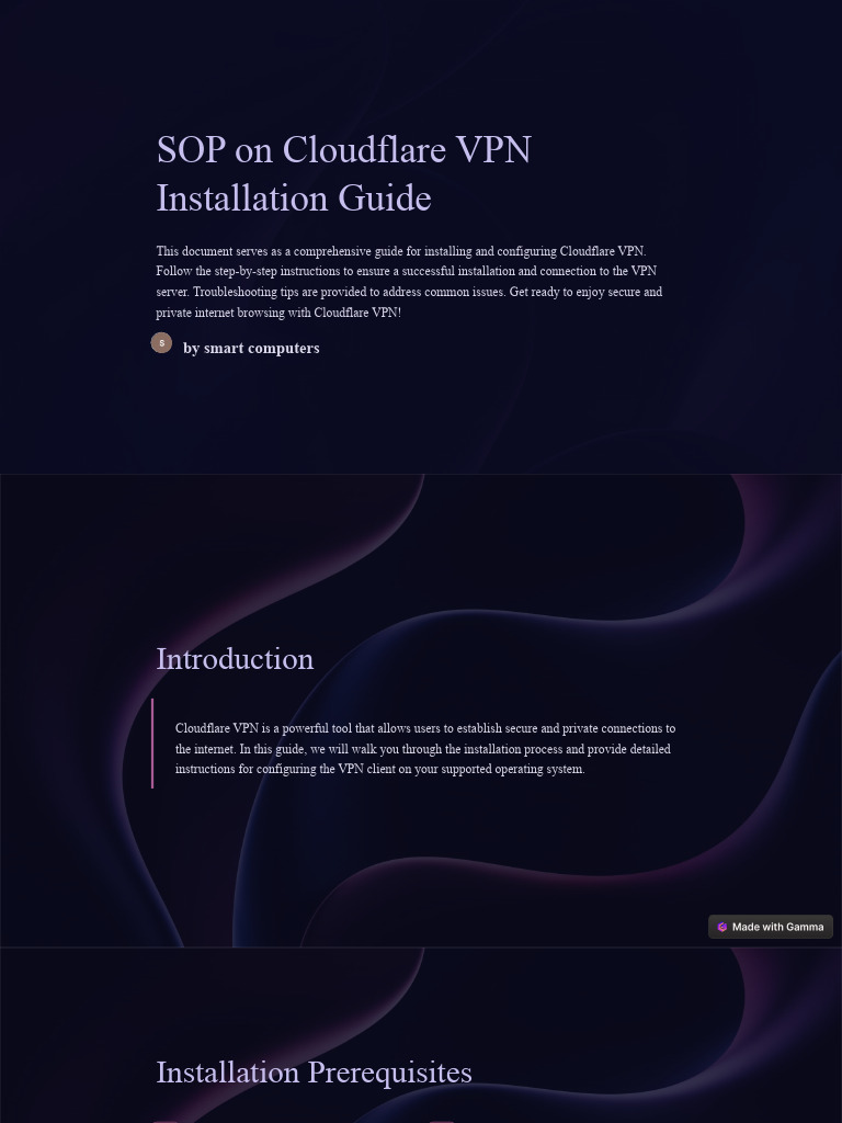 Cloudflare VPN Setup Guide | PDF | Computers