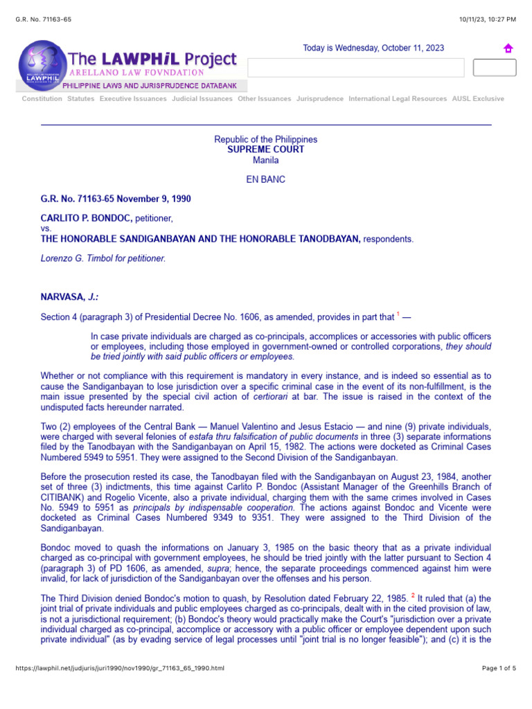 Bondoc v. Sandiganbayan | PDF