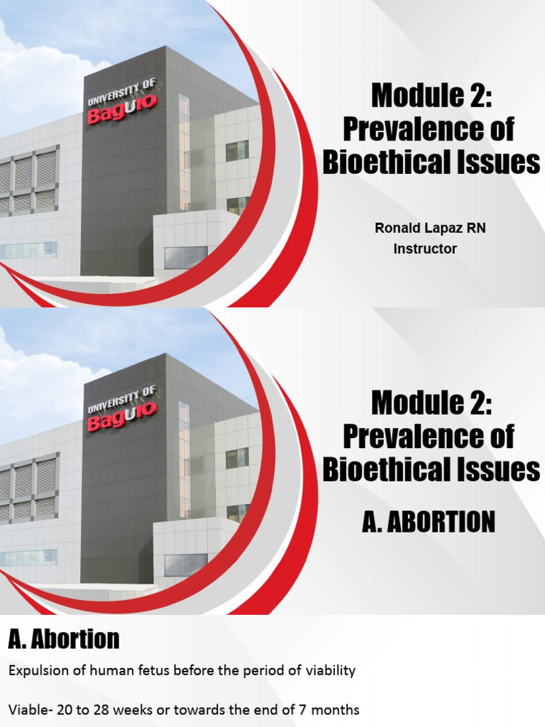Module 2.2 PPT Prevalence of Bioethical Issues Continuation | PDF