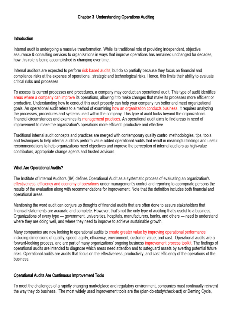 Chapter 3 Understanding Operations Auditing | PDF