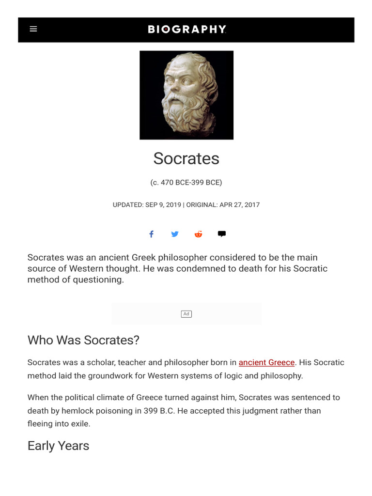 Socrates Biography | PDF