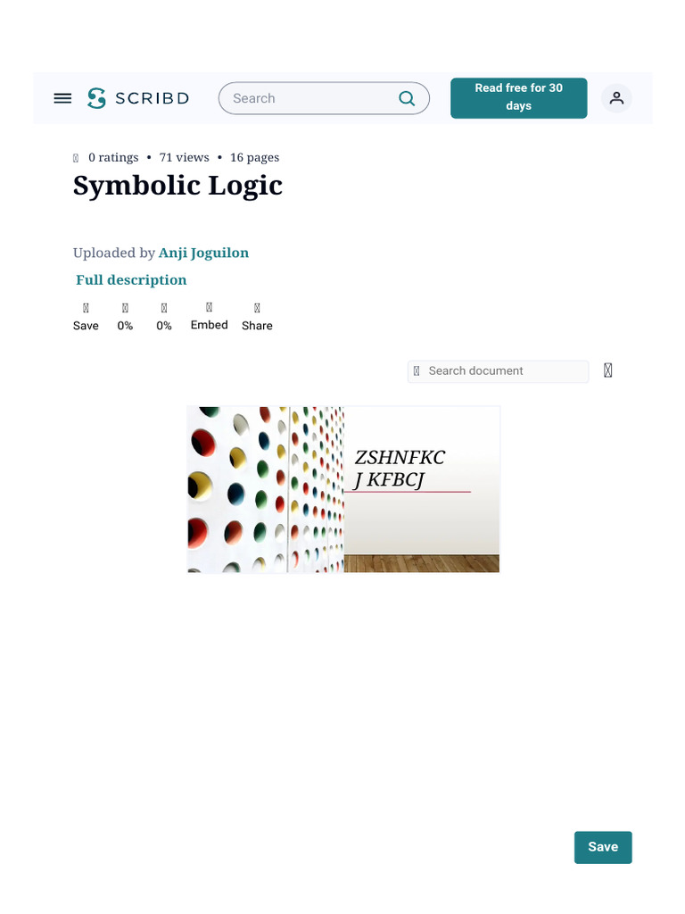 Symbolic Logic PDF Logic Syntax Logic | PDF | Scribd