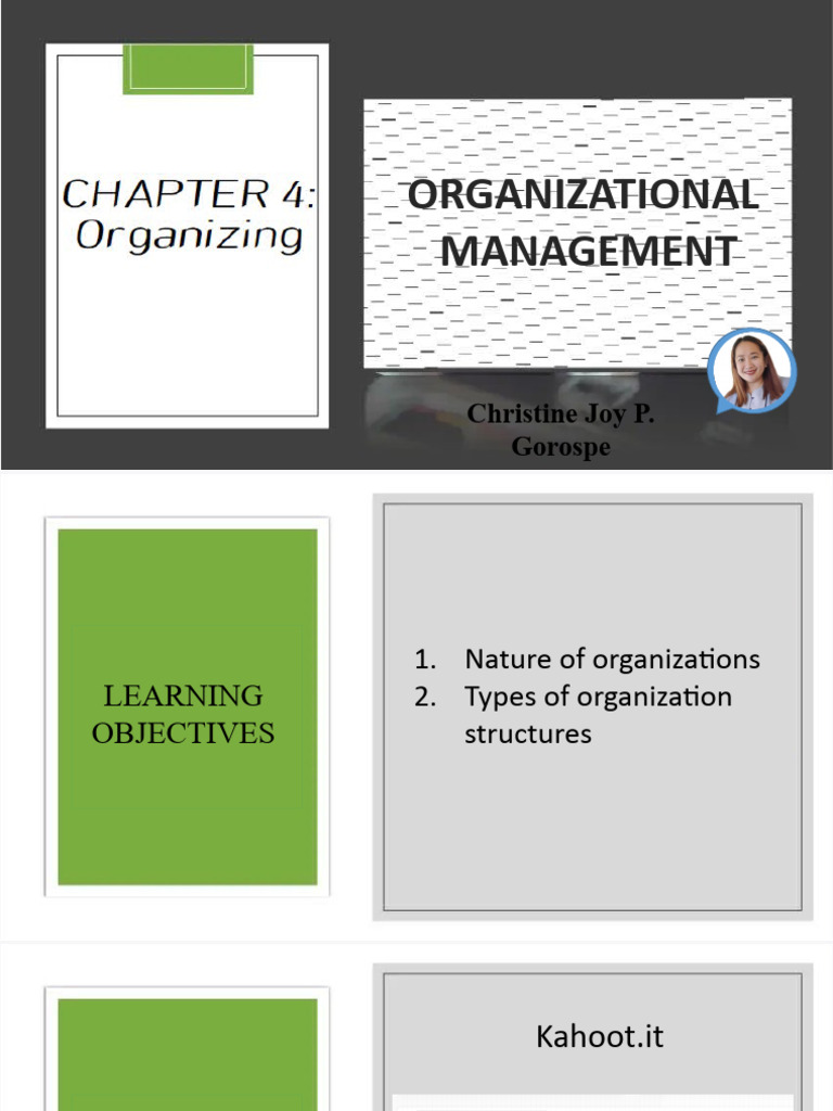 Organization Management-Chapter 4-Organizing Lo1 & Lo2 | PDF | Business ...