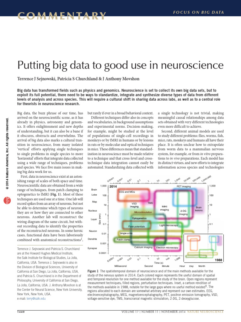 Putting Big Data To Good Use in Neuroscience | PDF