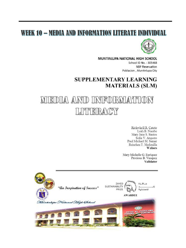 Media and Information Literacy - SLM - WEEK10 | PDF
