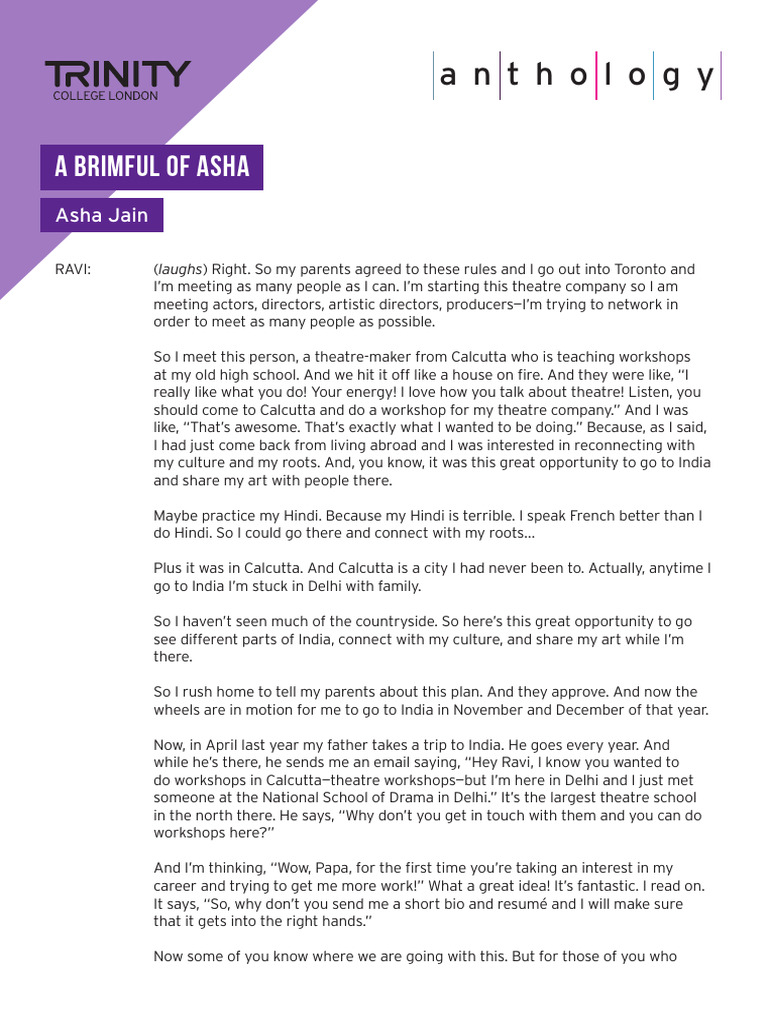 InPlay A Brimful of Asha | PDF