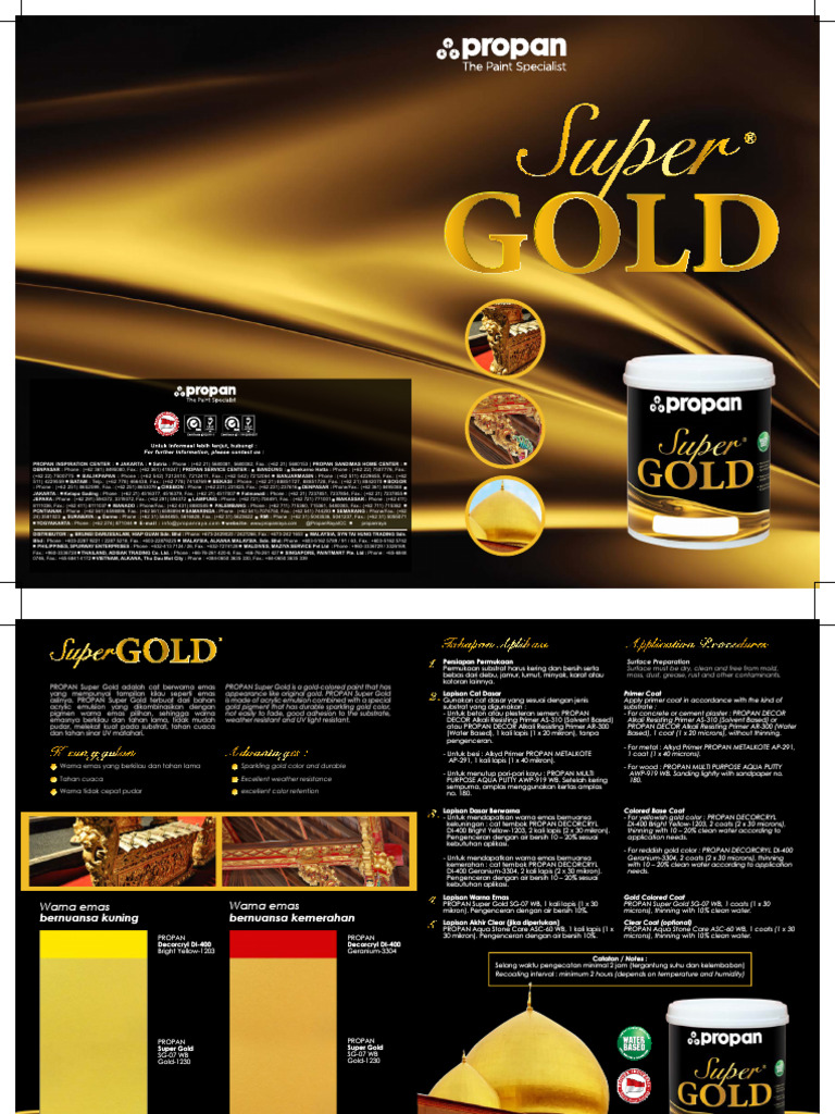 Panduan Cat PROPAN Super Gold | PDF