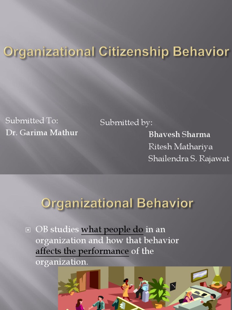 Defining Organizational Citizenship Behavior | PDF | Self-Improvement ...