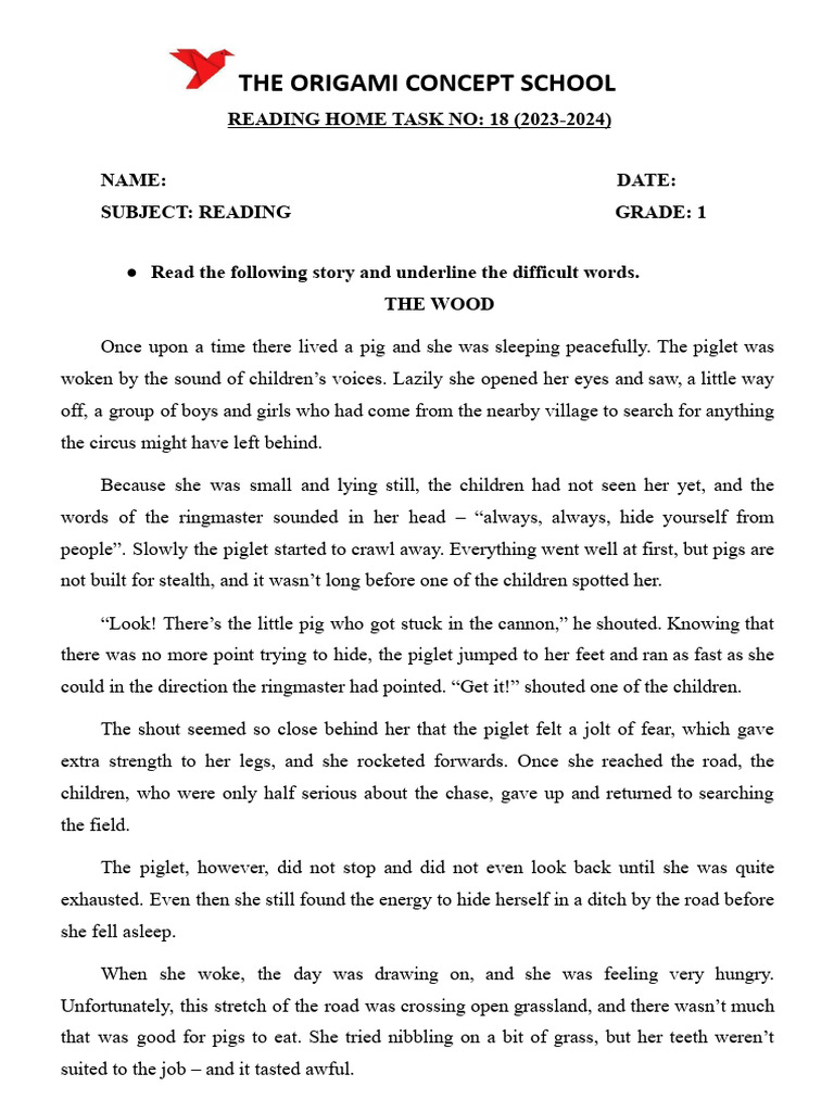 Reading Grade 1 | PDF