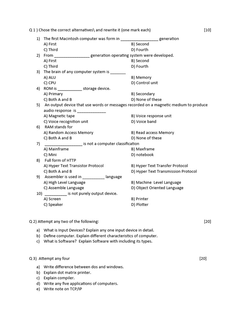 Fundamental Final Pdf Computer Data Storage Input Output
