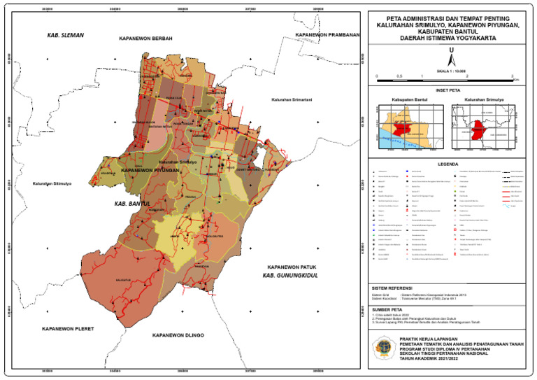 Peta Admin Dan Tempat Penting Kalurahan Srimulyo | PDF